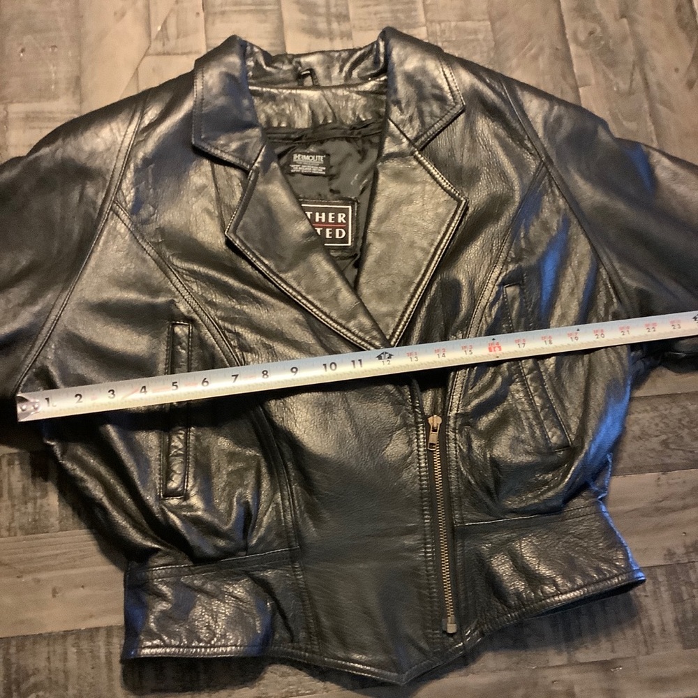Vtg Leather Limited Bomber Motorcycle Jacket Small - Gem